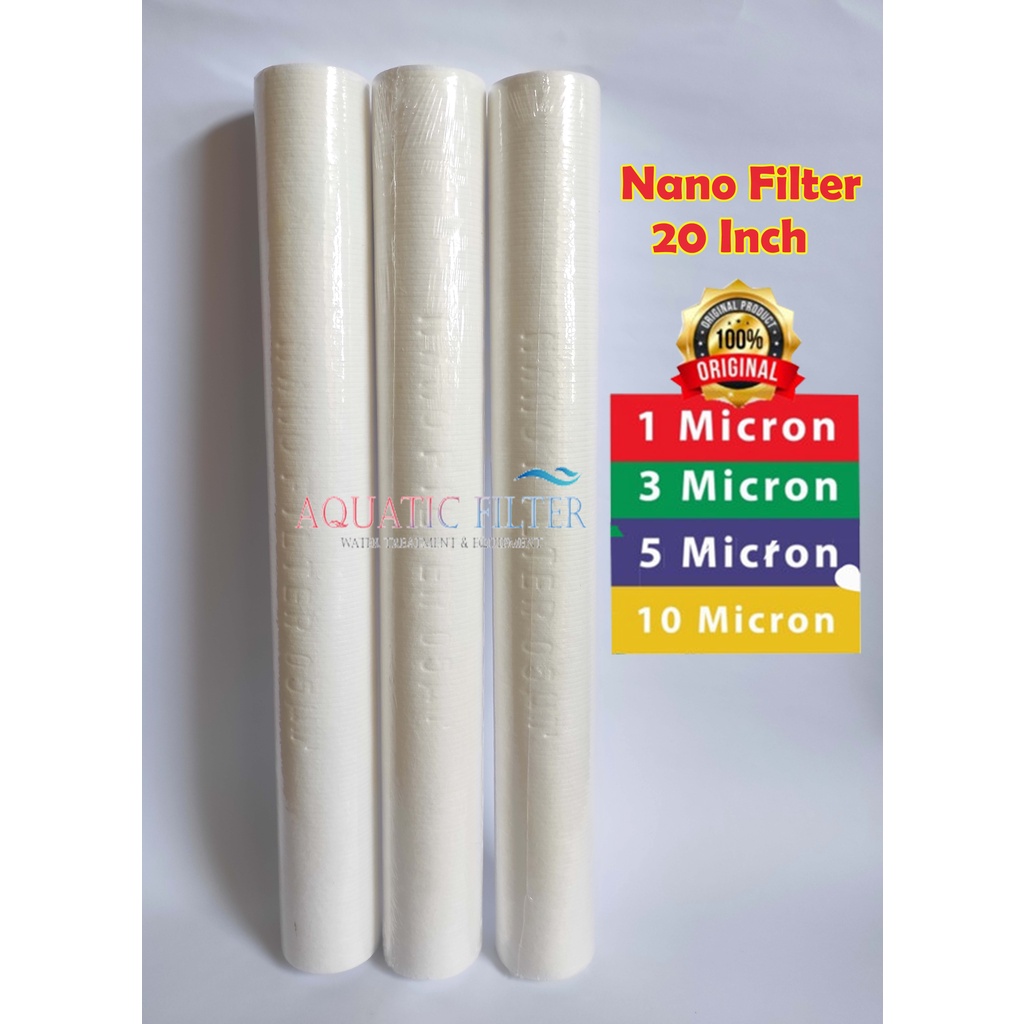 Jual NANO FILTER - CATRIDGE SEDIMENT SPUN - 20 inch - 01,03,05 MICRON ...