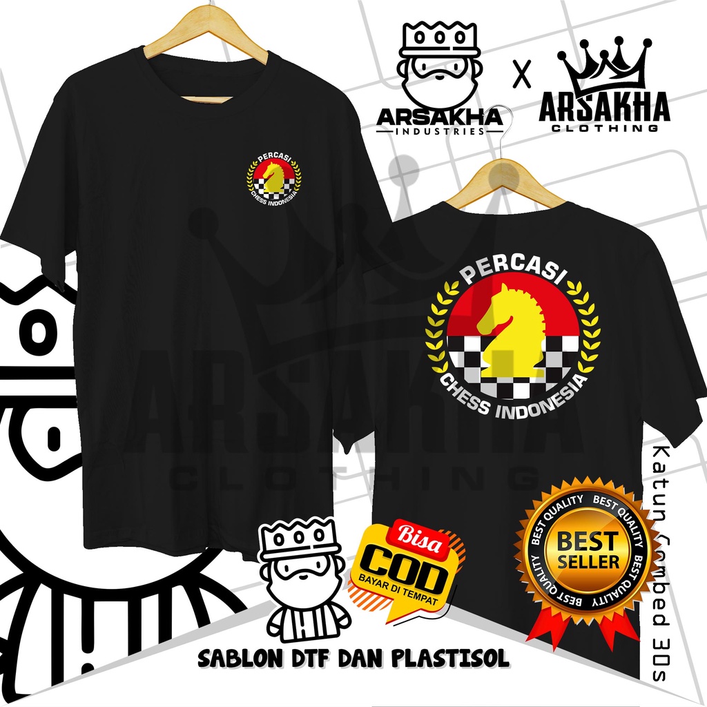 Jual Kaos PERCASI Chess Indonesia Persatuan Catur Seluruh Indonesia v2 ...