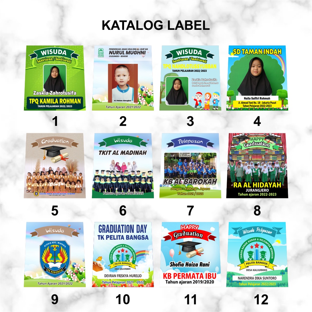 Jual Termurah Plakat Wisuda Piala Kelulusan Plakat TK Kartun Wisuda ...