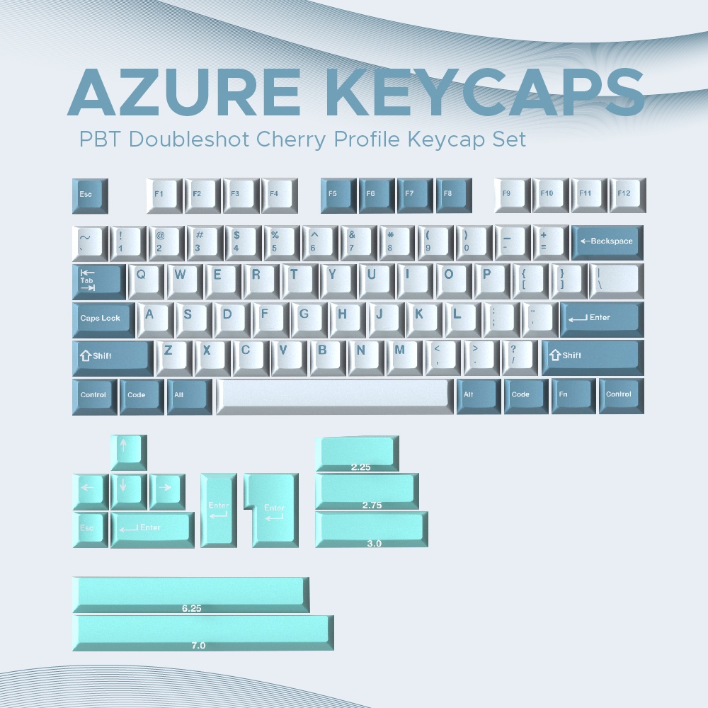 Jual Noir Azure Keycaps - PBT Doubleshot Cherry Profile Keycap Set | Shopee Indonesia