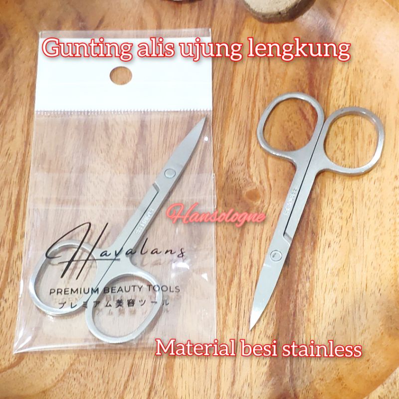 Jual gunting alis stainless ujung lengkung havalans / eyebrow razor ...