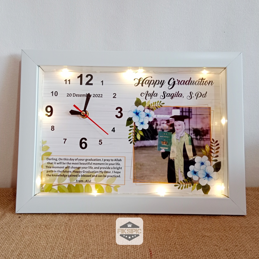 Jual Kado Jam Dinding Custom Pigura Foto 3D Kado Pernikahan Hadiah ...