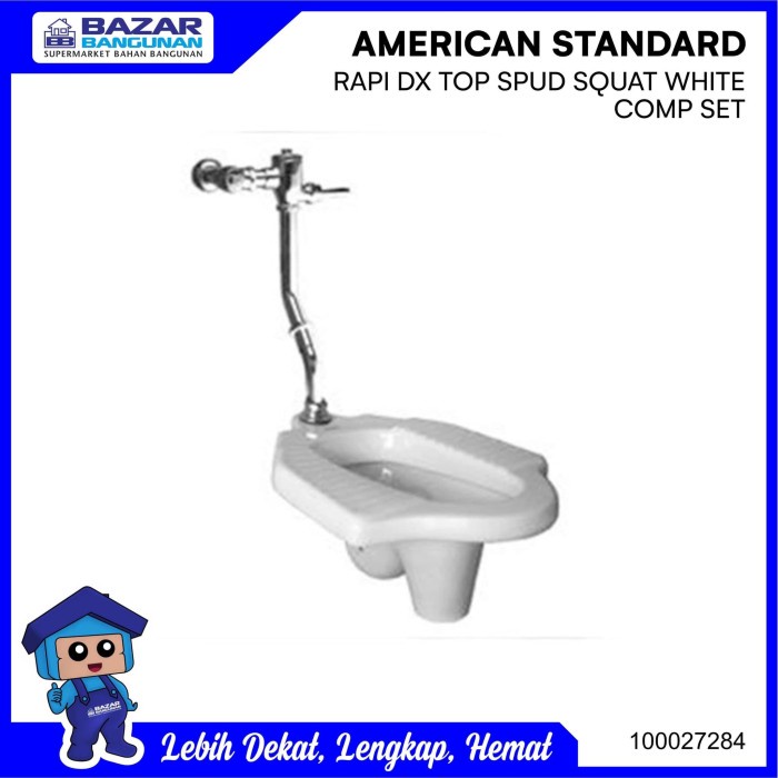 Jual CLOSET KLOSET JONGKOK TOILET SQUAT AMERICAN STANDARD RAPI DX TOP SPUD | Shopee Indonesia