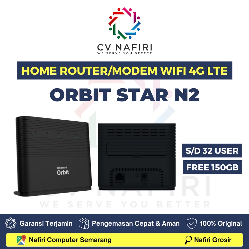 Jual MODEM ORBIT STAR N2 TELKOMSEL FREE 150GB 6 BULAN WIFI INTERNET RUMAH 4G | Shopee Indonesia