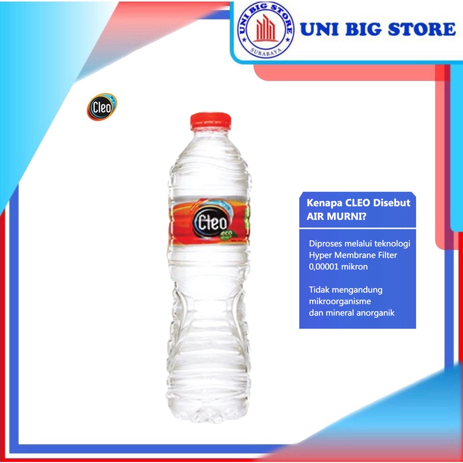 Jual CLEO Air Minum Botol 550ml BOTOL 1 pc | Shopee Indonesia