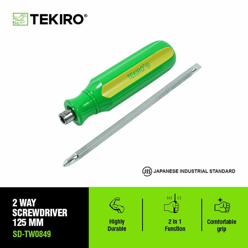 Jual TEKIRO Obeng Two Way Screwdriver Obeng Dua Arah 6x125mm / Obeng 2 ...
