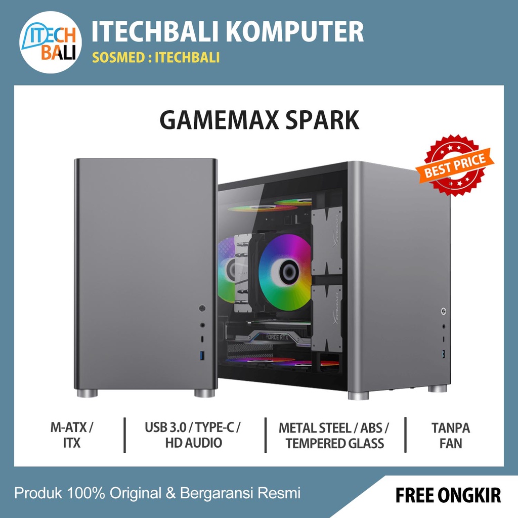 Jual Casing GAMEMAX SPARK M-ATX | Shopee Indonesia