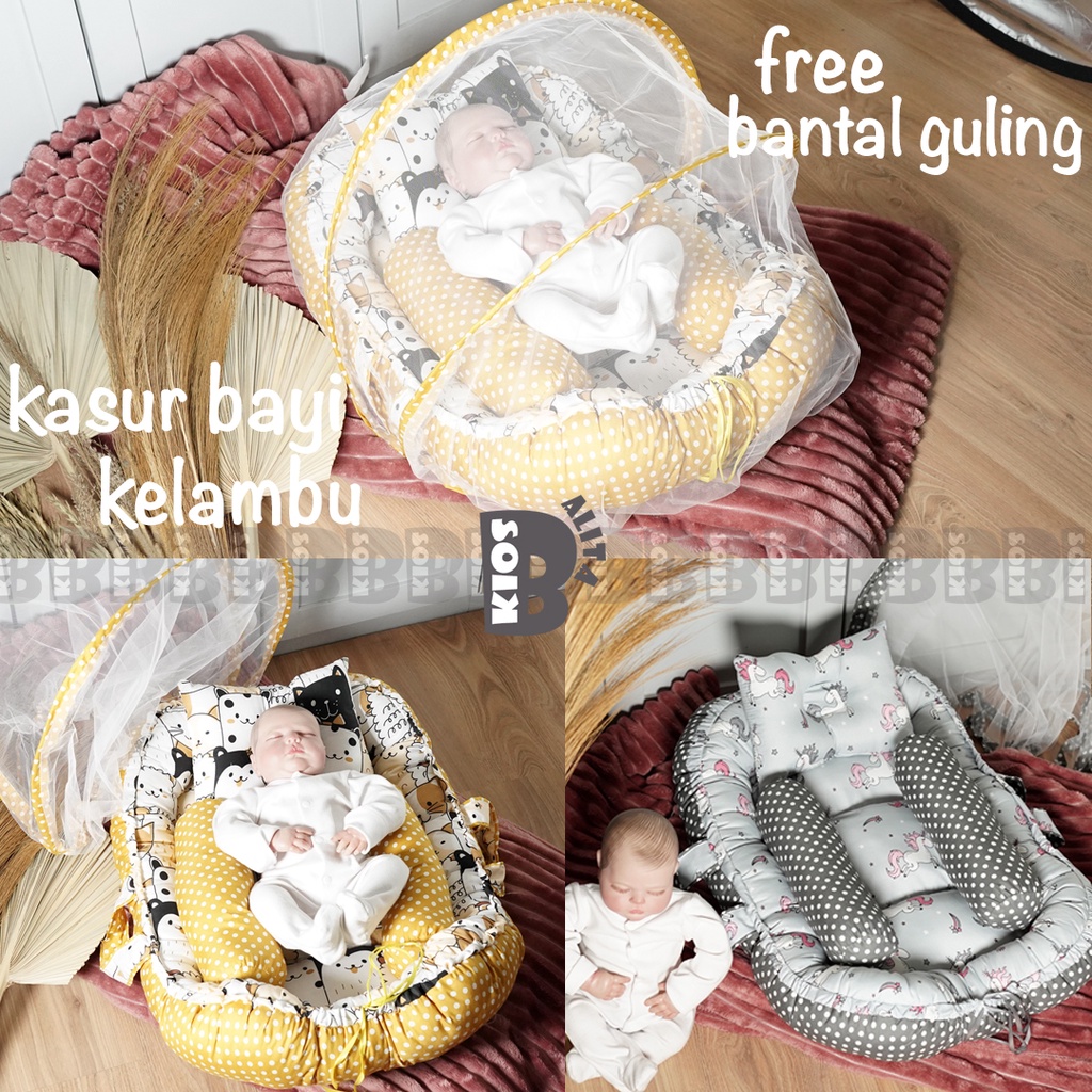 Jual KASUR BAYI BABY NEST PREMIUM DENGAN KELAMBU + FREE BANTAL PEYANG ...