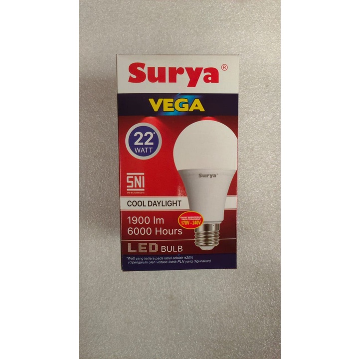 Jual Lampu LED Bulb Surya Vega 22 Watt Putih Murah Terang | Shopee ...