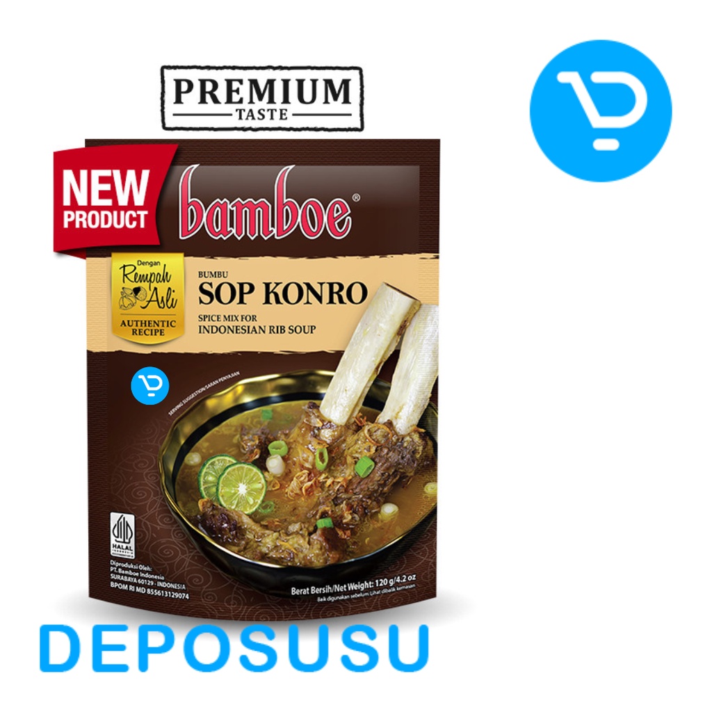 Jual BAMBOE Bumbu SOP KONRO / IGA, Spice Mix for Indonesian Rib Soup ...