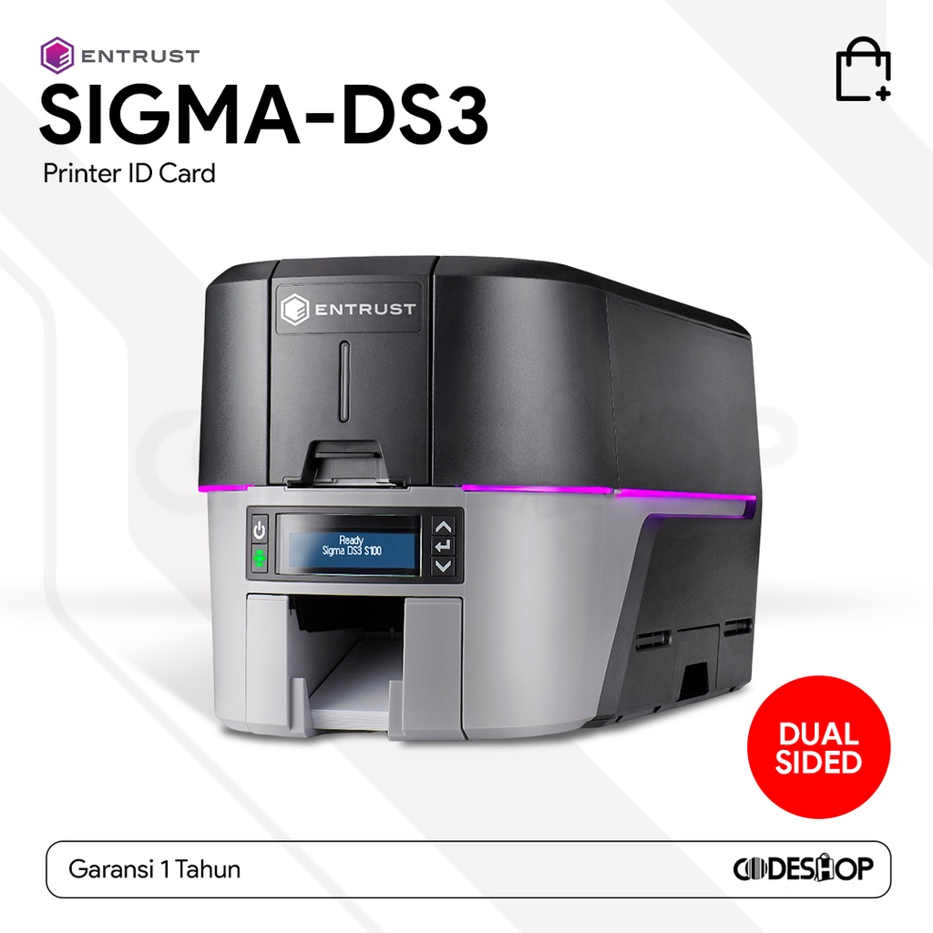 Jual Entrust Sigma DS3D Printer ID Card Dual Side Cetak Kartu Wireless ...