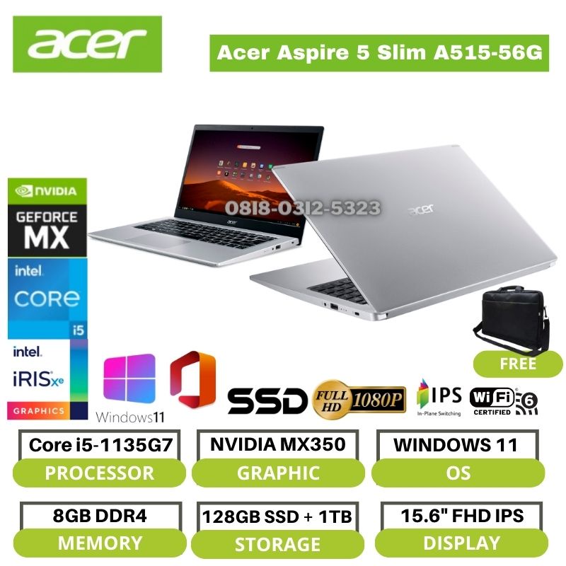 Jual ACER Aspire 5 Slim A515-56G-503S [15.6"FHD IPS/Core i5-1135G7/8GB ...