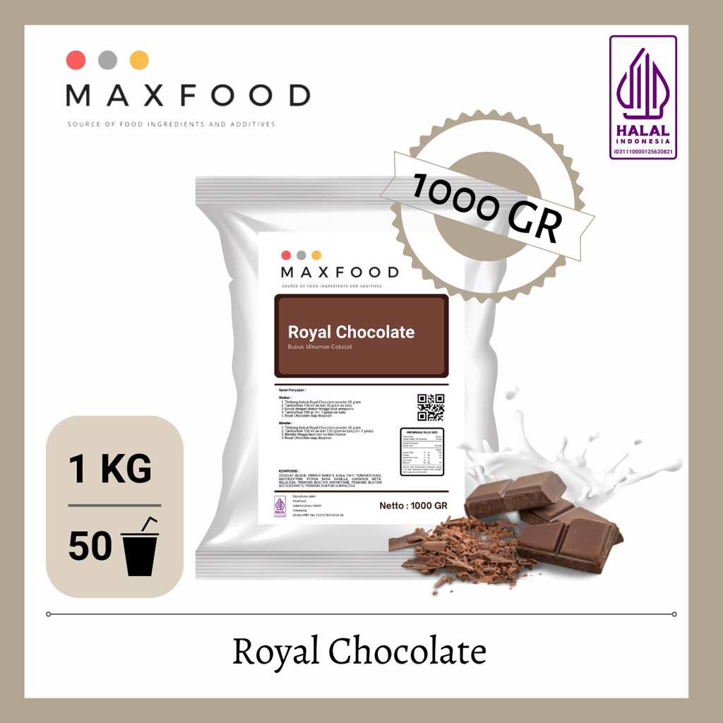 Jual Royal Chocolate/ Bubuk Minuman Rasa Royal Coklat 1kg | Shopee ...