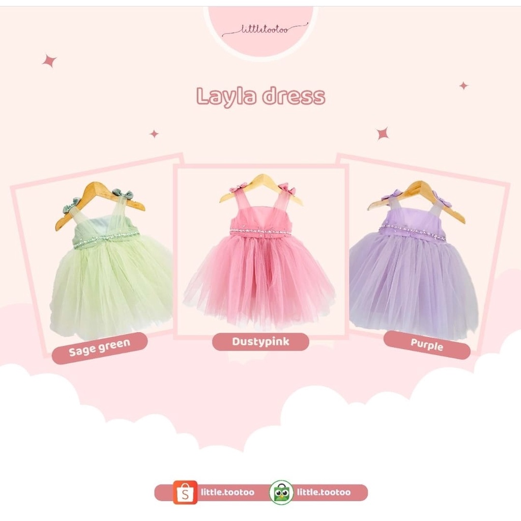 Jual LITTLE TOOTOO KIDS - Layla kids dress purple pastel / Layla kids ...