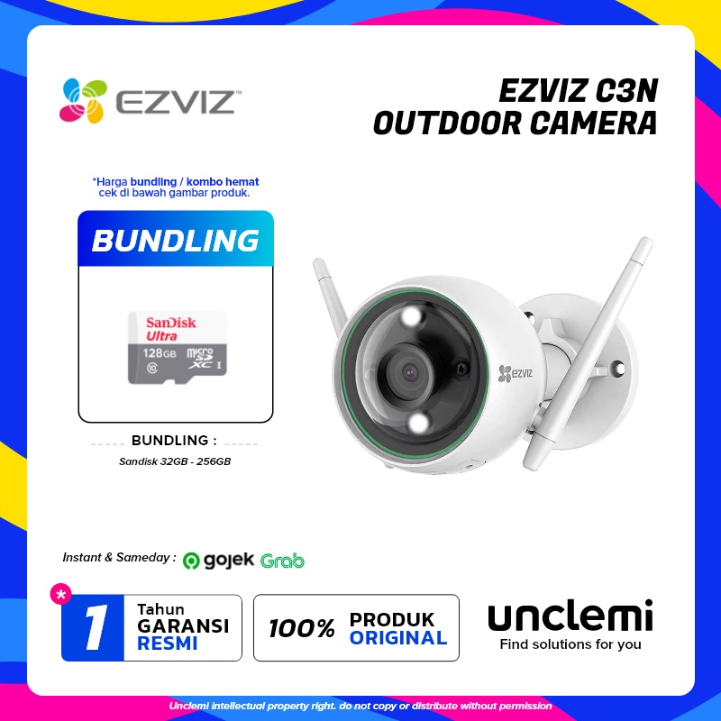 Jual Ezviz C3N IP Cam Outdoor Color Night Vision 1080p Memory up to ...