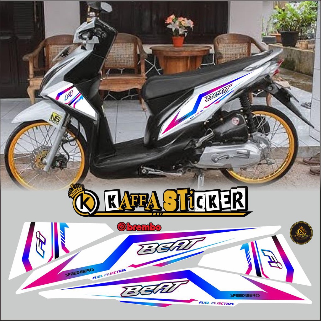 Jual Sticker Striping BEAT FI Lama Variasi Lis Motor Beat Fi Old lama ...