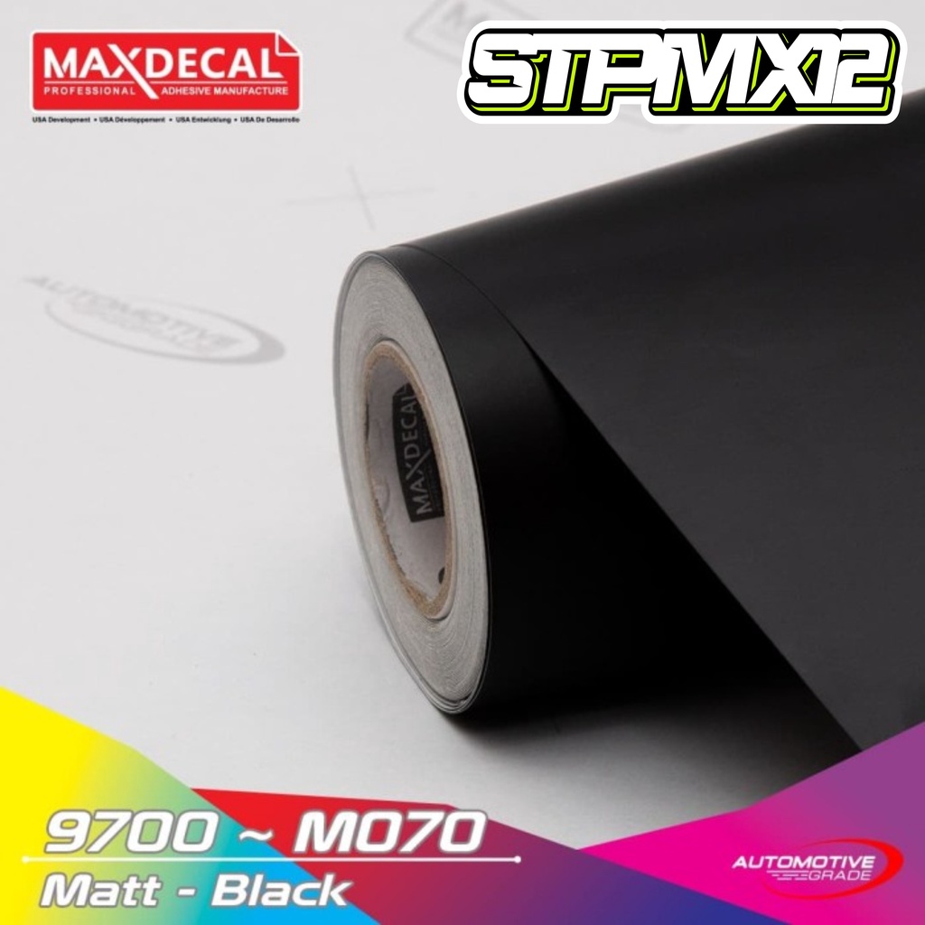 Jual STIKER MAXDECAL HITAM DOFF BLACK MATTE | Shopee Indonesia