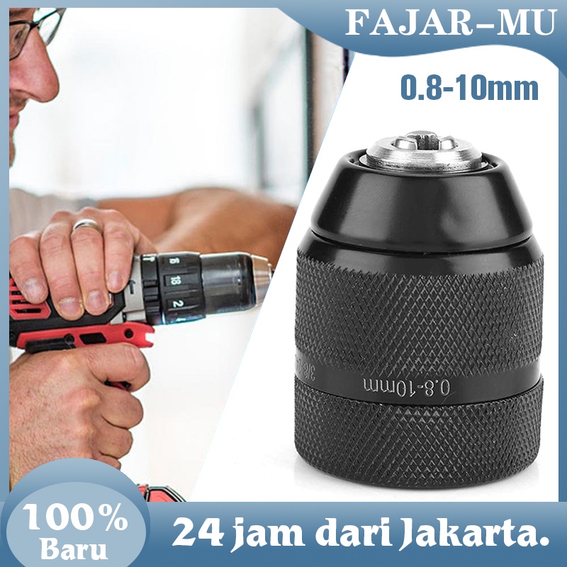Jual Kepala Bor 10mm / Keyless Hand Electric Drill Chuck With Lock Self ...