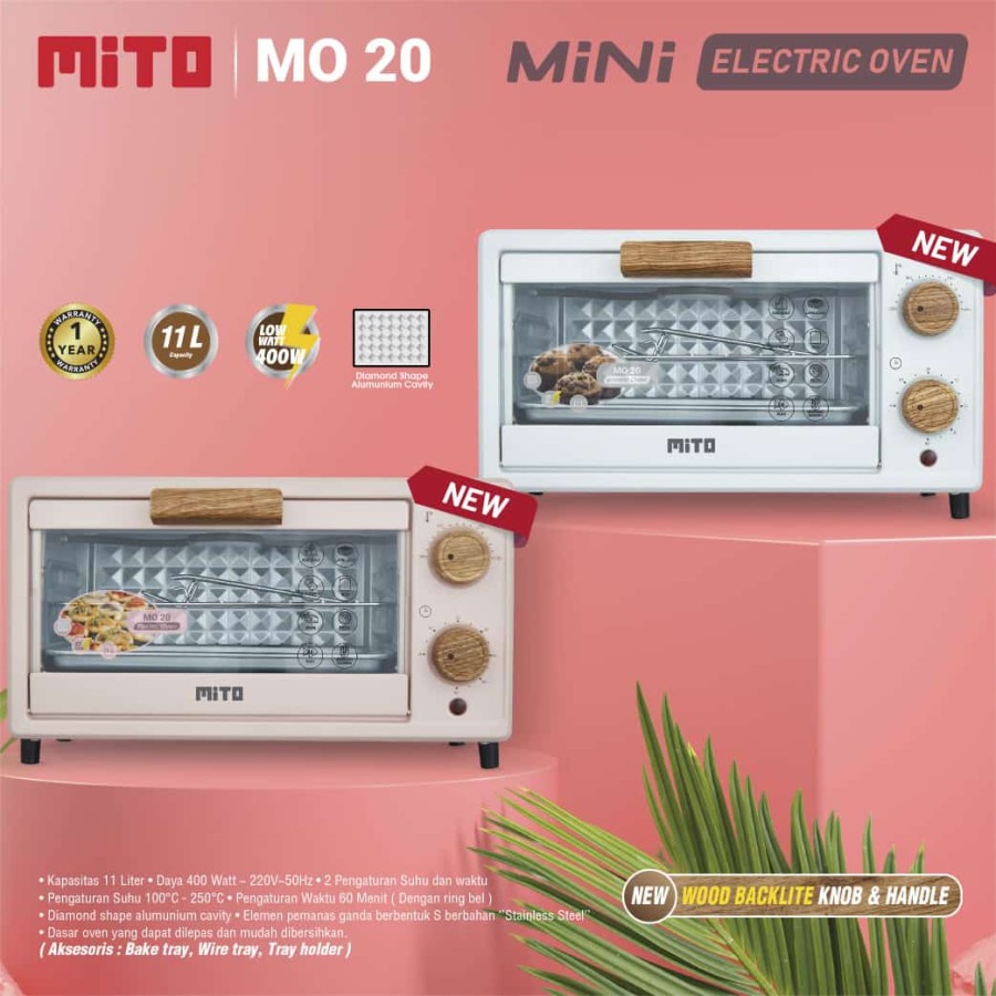 Jual MITO ELECTRIC OVEN MO-20 OVEN LISTRIK MINI 11 LITER MO 20 LOW WATT ...