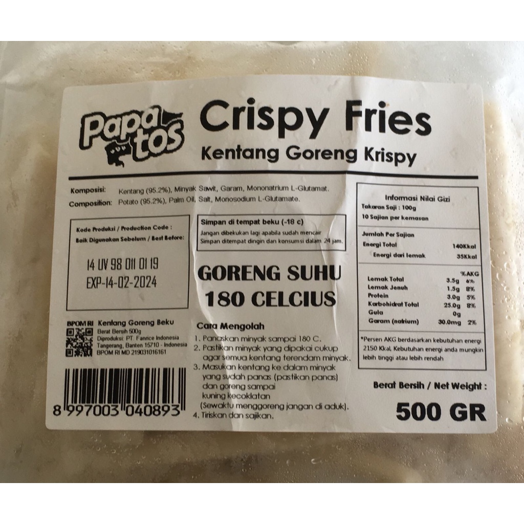Jual Papatos Kentang Goreng | Shopee Indonesia