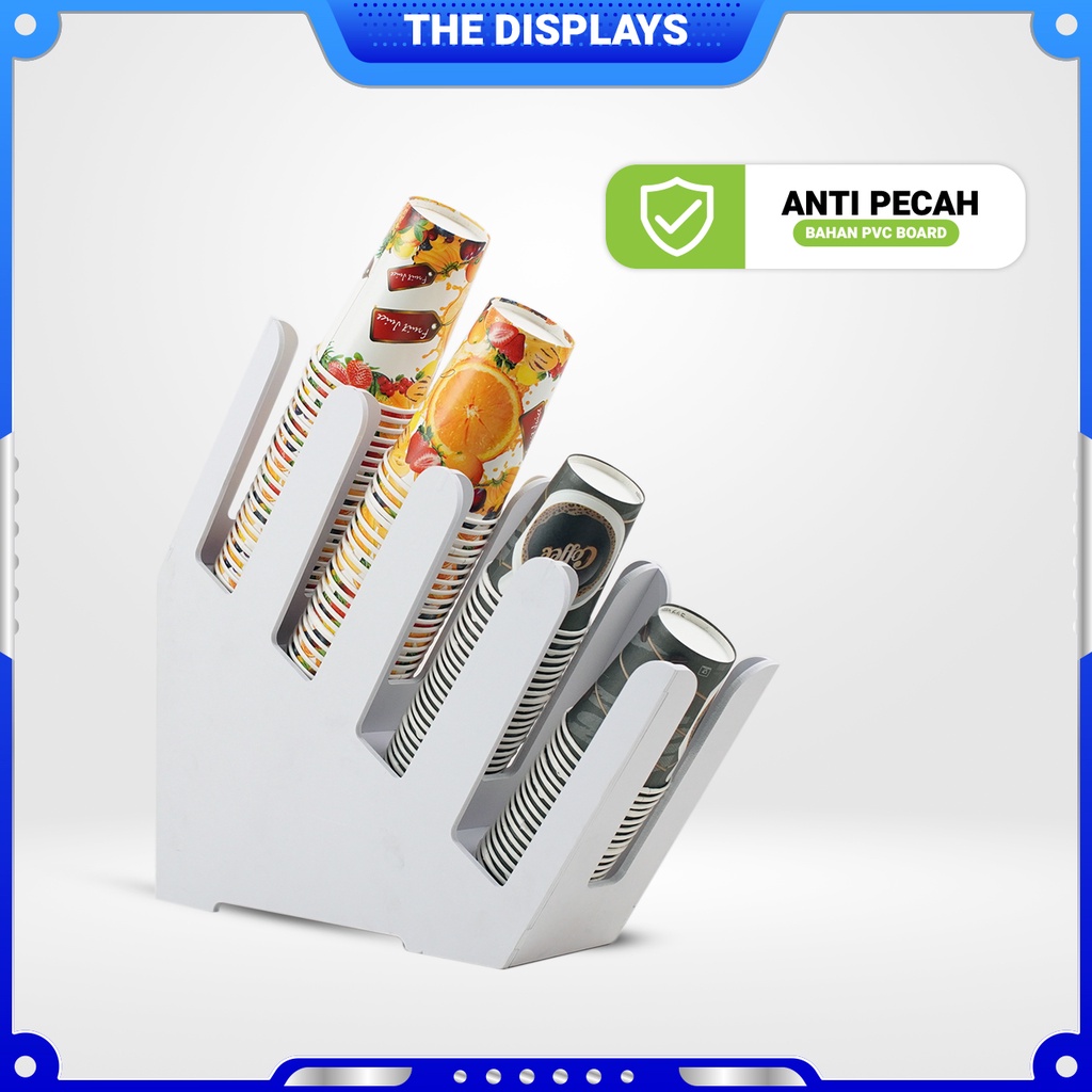 Jual Rak / Rack / Dispenser / Organizer Paper Cup isi 4 slot - Model ...