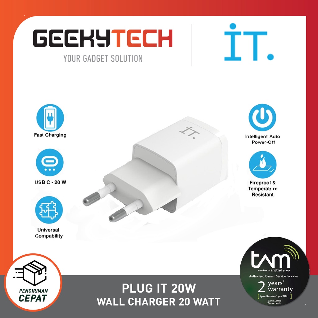 Jual IT Plug It 20 / Wall Charger 20W / Kepala Charger | Shopee Indonesia
