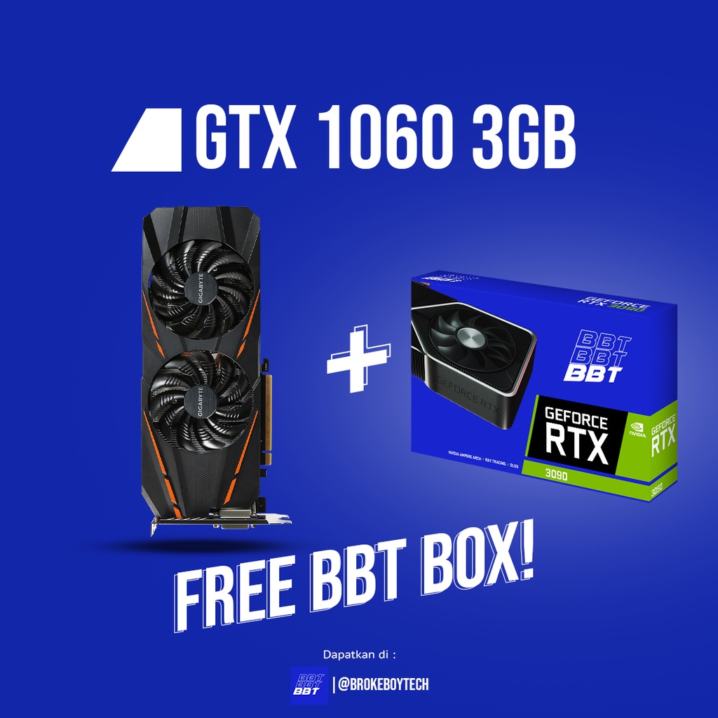 Jual NVIDIA GIGABYTE GTX 1060 G1 Gaming 6G OC 3GB CHIPSET SAMSUNG (Performa diatas GTX 1650, RX ...