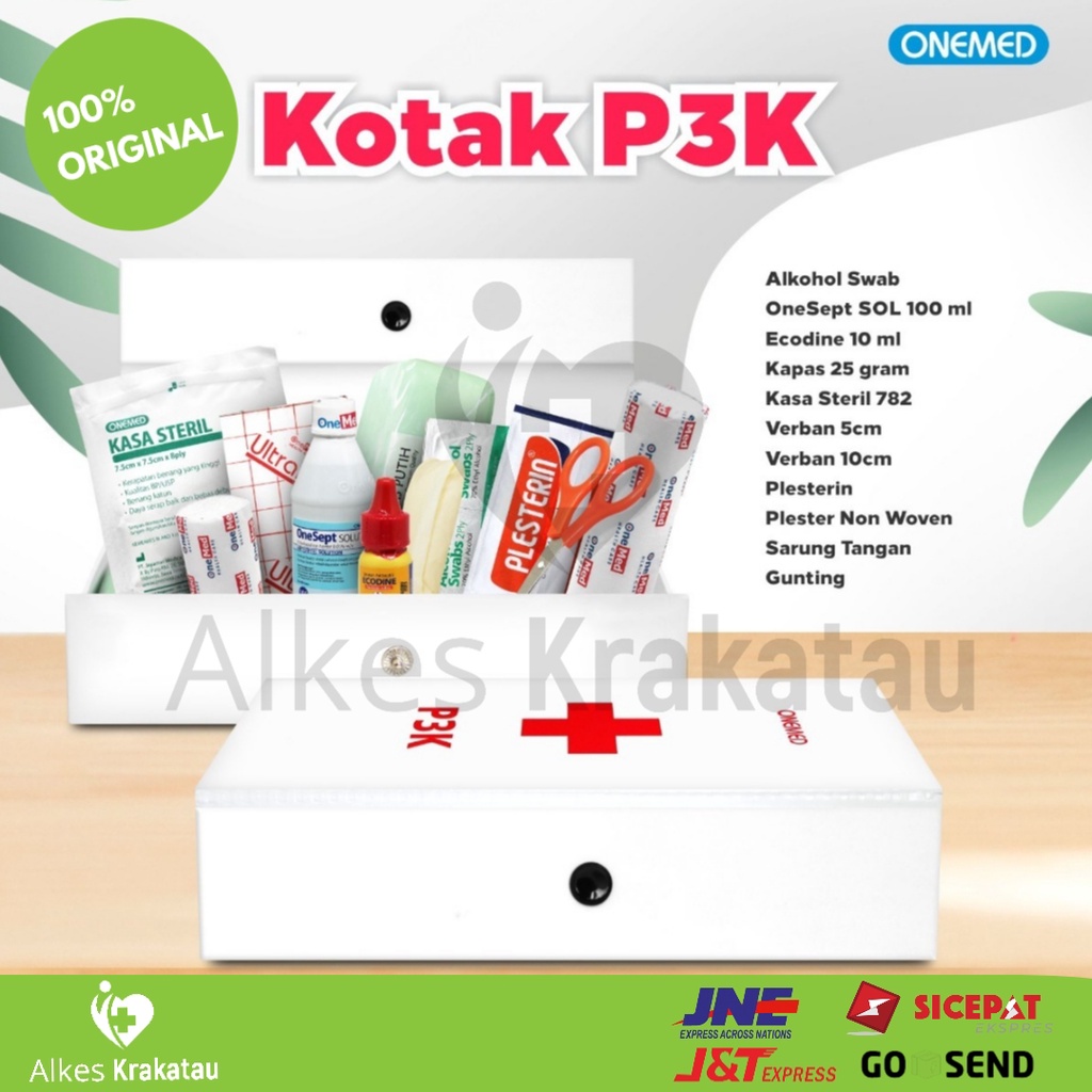 Jual Kotak P3K + isi Onemed / First Aid Kit Box One Med Mobil | Shopee ...