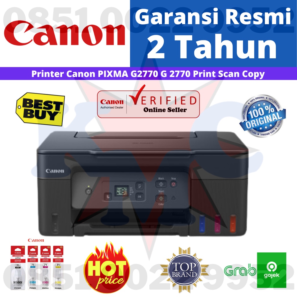 Jual Printer Canon PIXMA G2770 G 2770 Print Scan Copy Resmi | Shopee ...