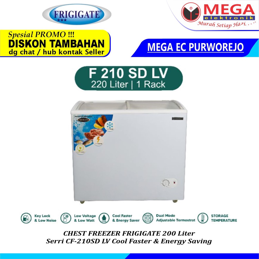 Jual CHEST FREEZER FRIGIGATE 200 LITER CF-210SD LV | Shopee Indonesia