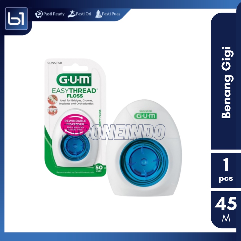 Jual GUM Floss EasyThread 3200, Benang Gigi GUM Ortho, Sunstar Benang ...