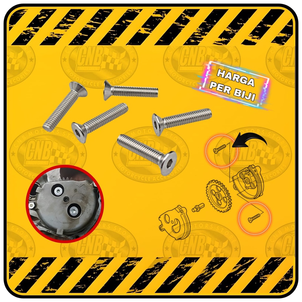 Jual Baut L STAINLESS Pompa Oli Honda CB 00 | GL 100 | GL PRO | MEGAPRO ...
