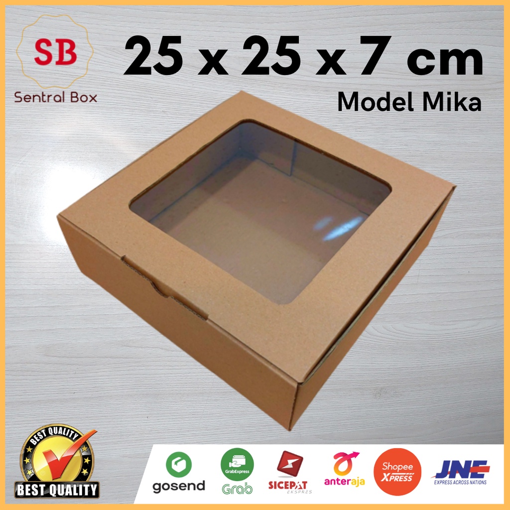 Jual ( Min.order 5 pcs ) DUS MIKA 25 x 25 x 7 cm ..... Die Cut Model ...