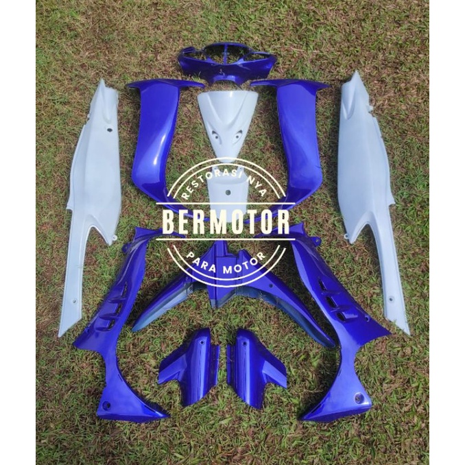 Jual FULLSET BODY HALUS MOTOR SATRIA HIU WARNA BIRU PUTIH DAN KUNING ...