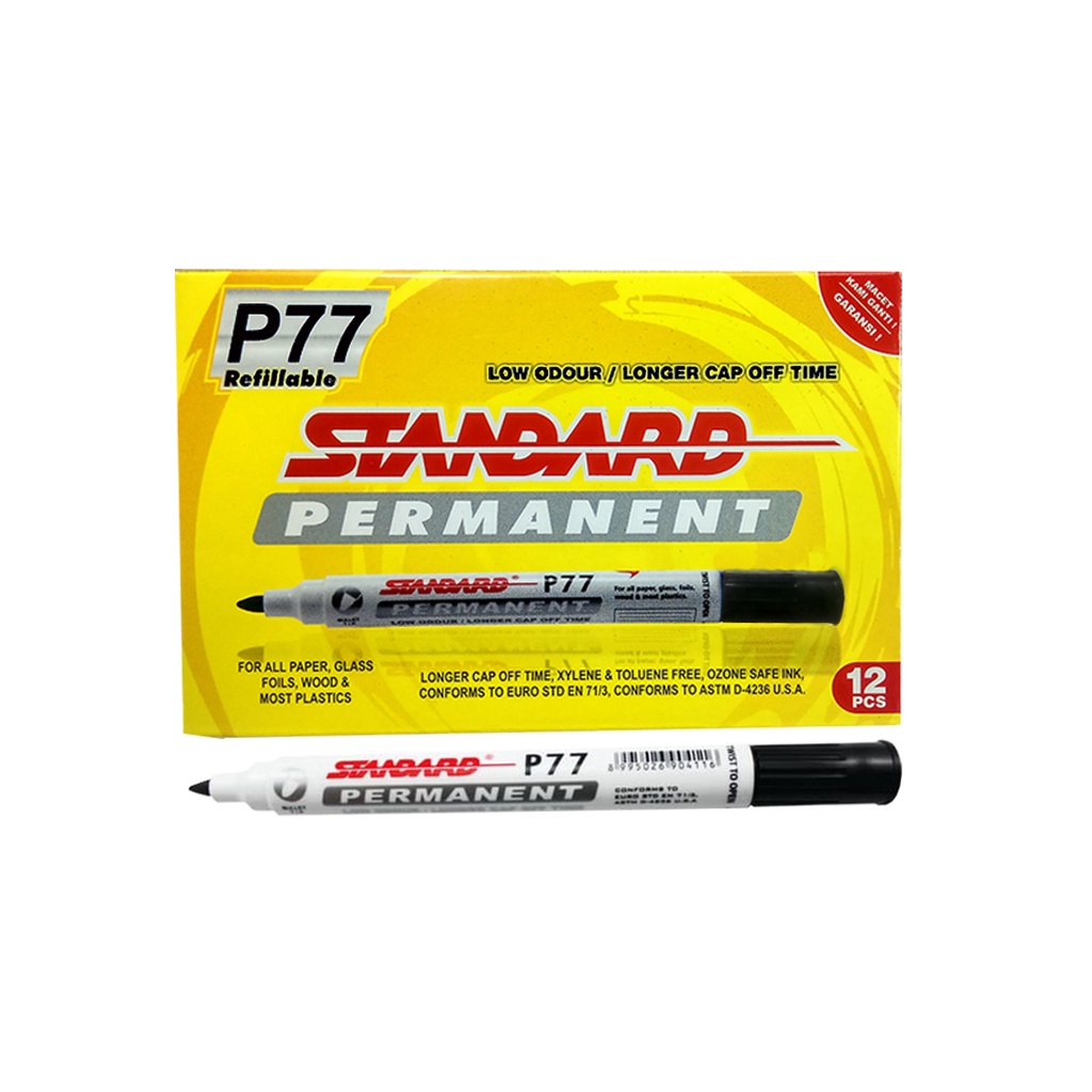 Jual Standard - Marker P77 Permanent Isi 12 pcs / Spidol yang tidak ...