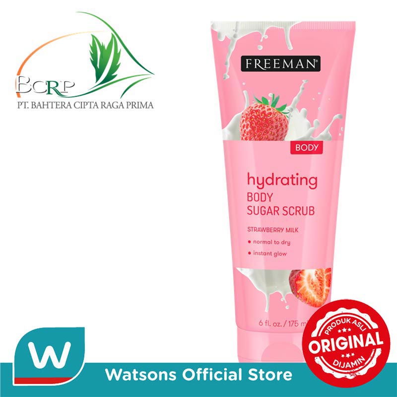 Jual Freeman Hydrating Strawberry Milk Body Sugar Scrub 175ml | Shopee ...