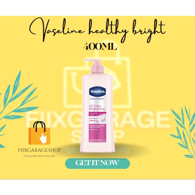 Jual vaseline body lotion healthy bright 400ml | Shopee Indonesia