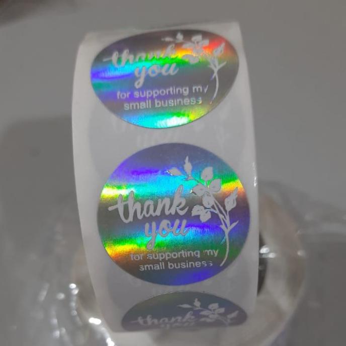 Jual Sticker Ucapan / Handmade with love / Thank you Putih -Diameter 2 ...