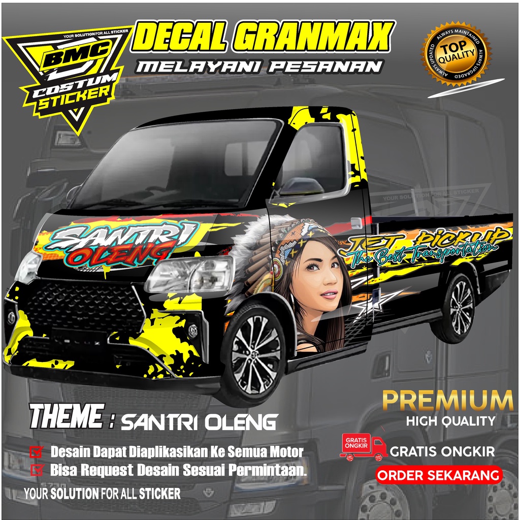 Jual STICKER DECAL MOBIL PICKUP /DEKAL STIKER VARIASI PICKUP GRANMAX ...