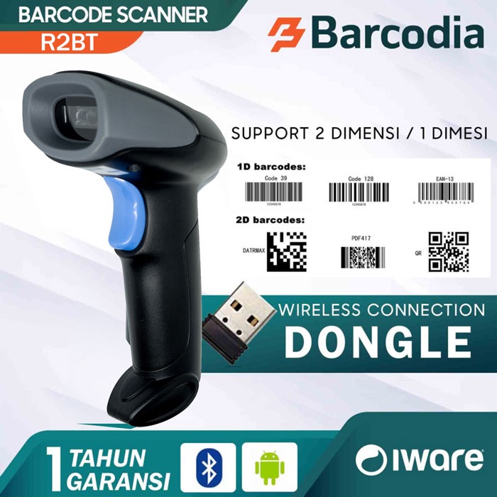 Jual Barcode Scanner 2D Iware R-2BT Wireless Bluetooth Dongle - Scanner ...