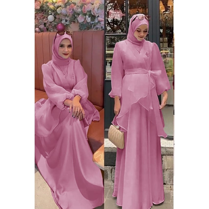 Jual GAMIS LUCSYA OUTER ORGANZA / GAMIS SATU SET SAMA OUTER MEWAH ...
