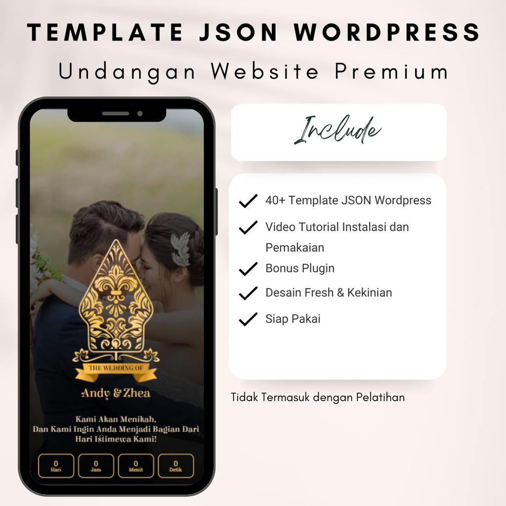 Jual Template JSON Wordpress Undangan Website Premium | Shopee Indonesia