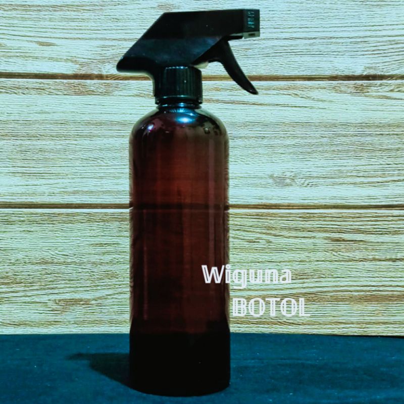 Jual Botol Kispray 500ml Amber Model Tinggi / Botol PET 500ml Coklat ...