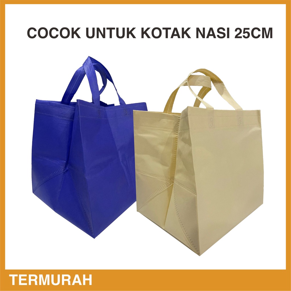 Jual goodie bag hantaran tas spunbond kotak nasi tote bag box nasi tas ...