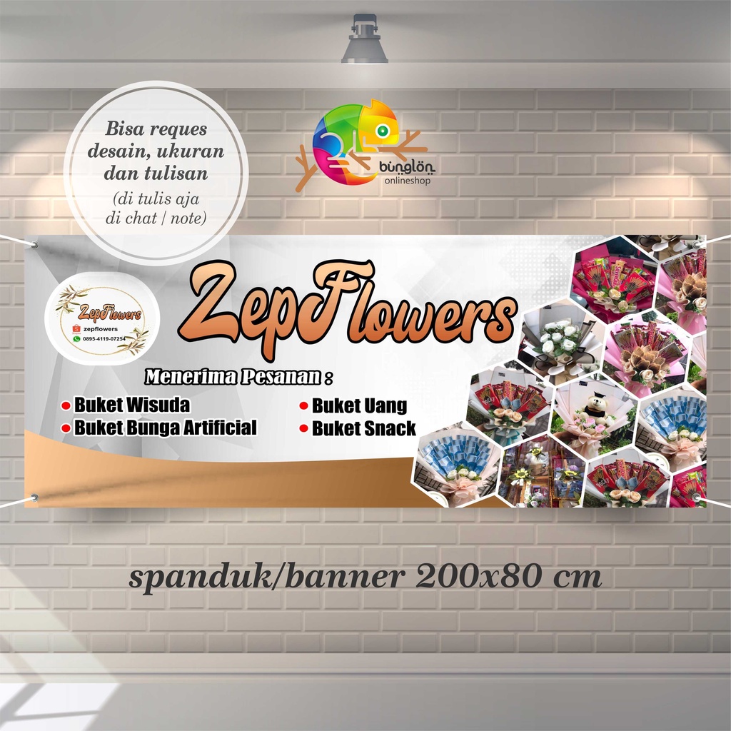 Jual Spanduk Banner 200x80 Cm Spanduk Buket Wisuda, Buket Bunga, Buket ...