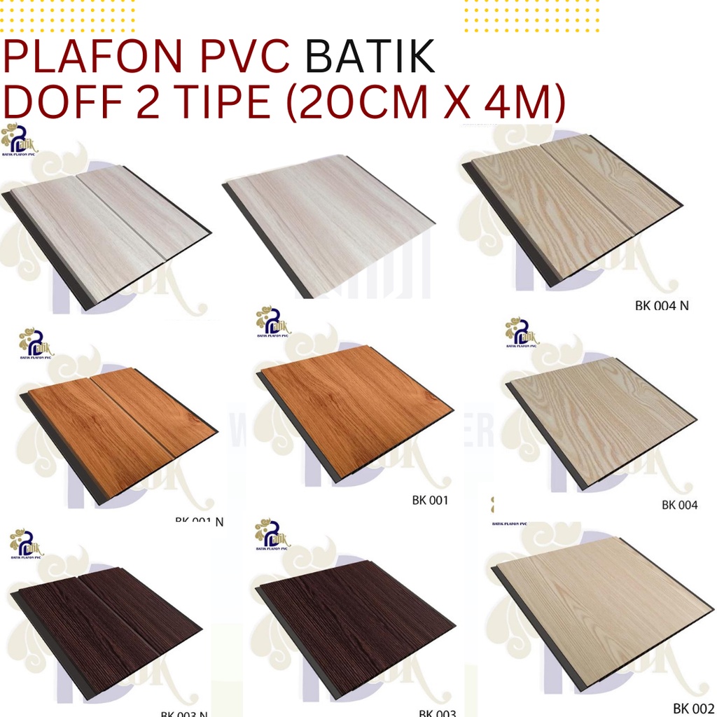 Jual PLAFON PVC DOFF BATIK 20CM X 4 METER ANTI AIR DAN RAYAP KUALITAS ...