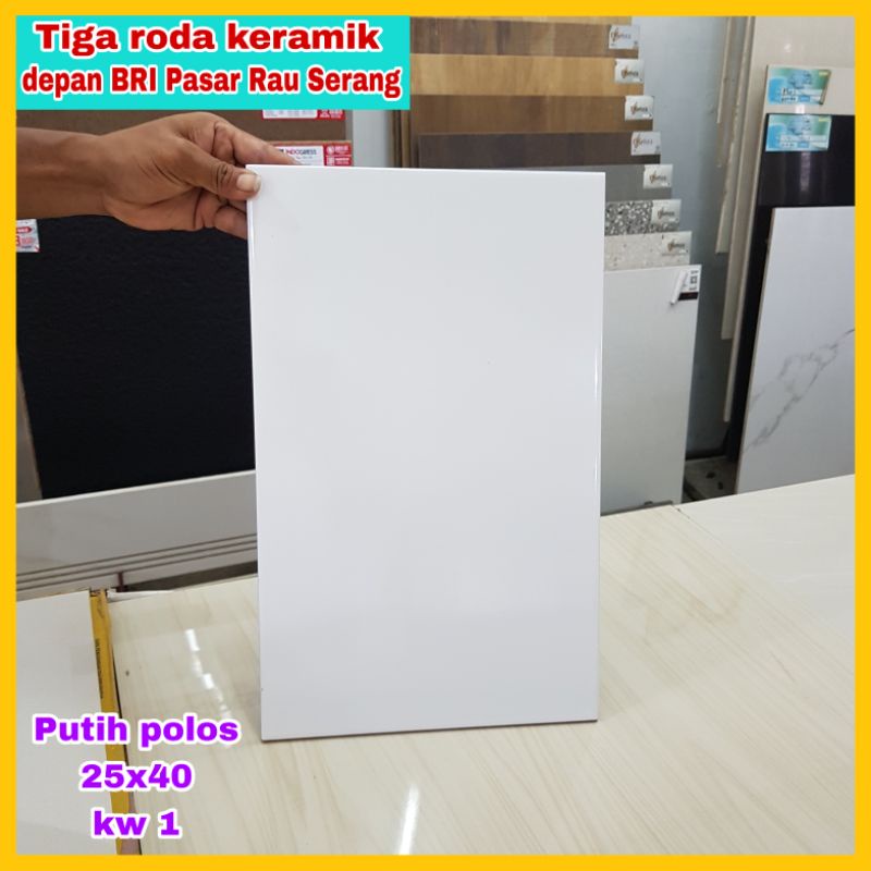 Jual keramik dinding 25x40 putih polos kw 1 | Shopee Indonesia