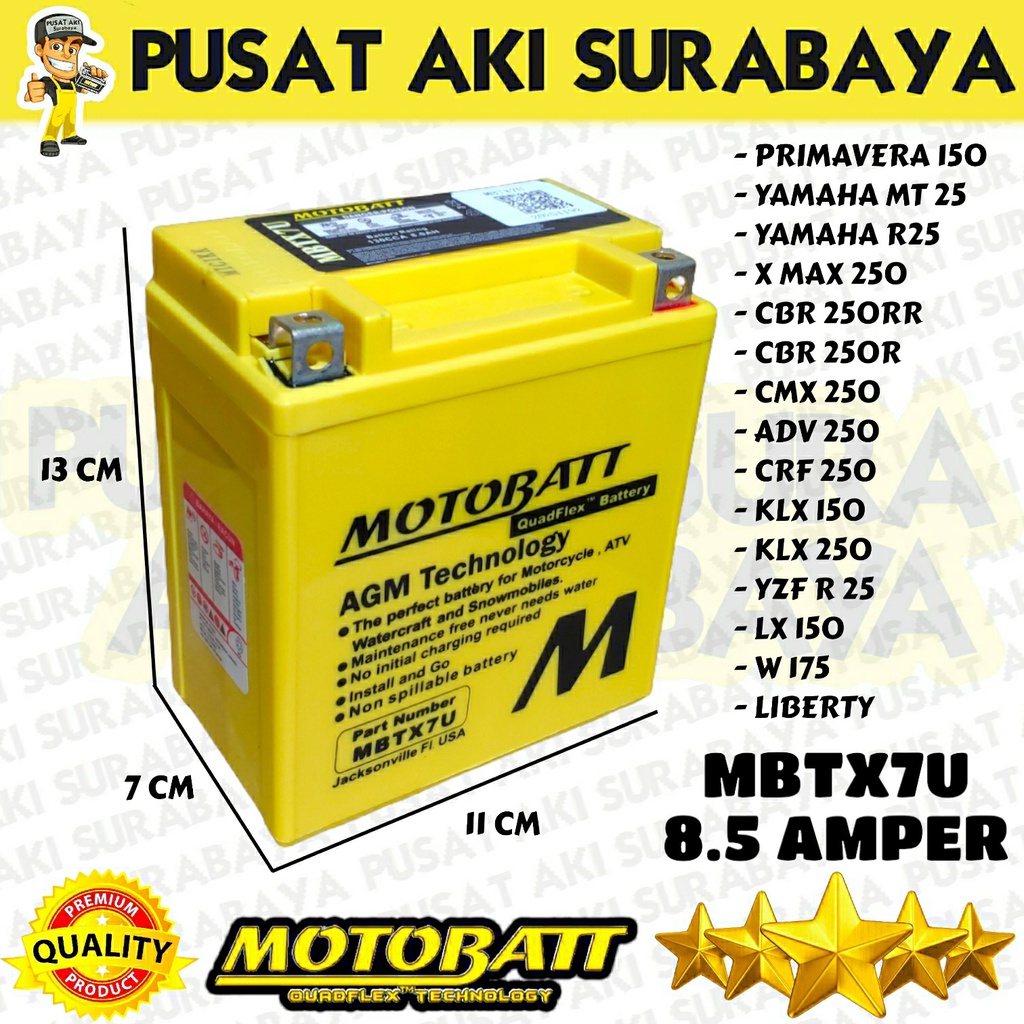 Jual ORIGINAL MOTOBATT MBTX7U PUSAT AKI SURABAYA AKI GEL ACCU KERING ...