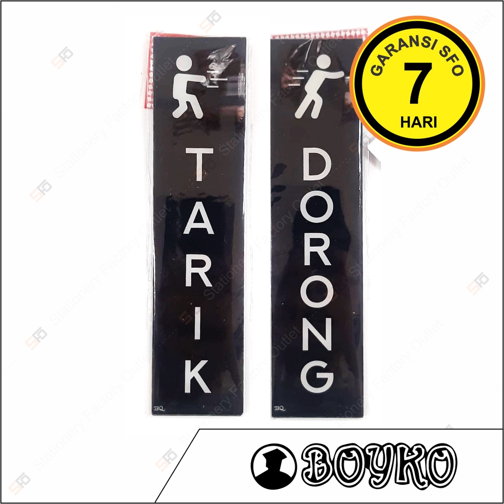 Jual Akrilik Tarik Dorong Hitam - Acrylic Sign TD 20 x 5 cm Push Pull ...
