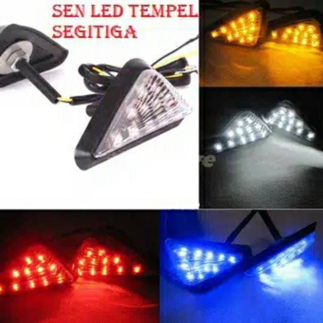 Jual SEN TEMPEL LAMPU SEIN TEMPEL SEGITIGA LED UNIVERSAL BUAT R15 V2 V3 ...